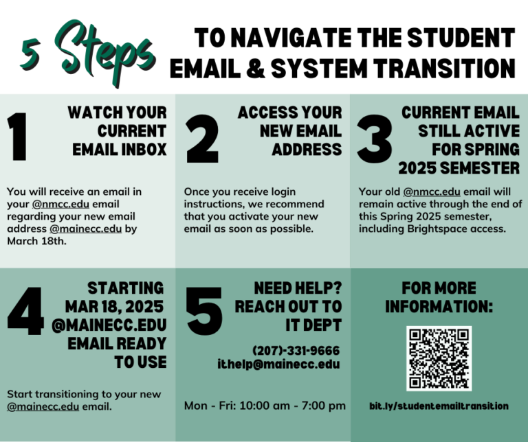 Student Email & Microsoft 365 Transition - Northern Maine Community College
